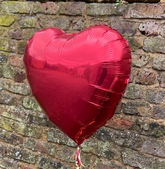 Red Heart Helium Balloon