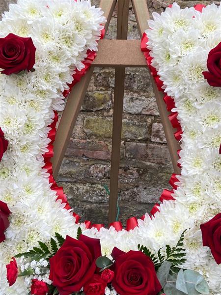 Stand for hire for funeral tributes